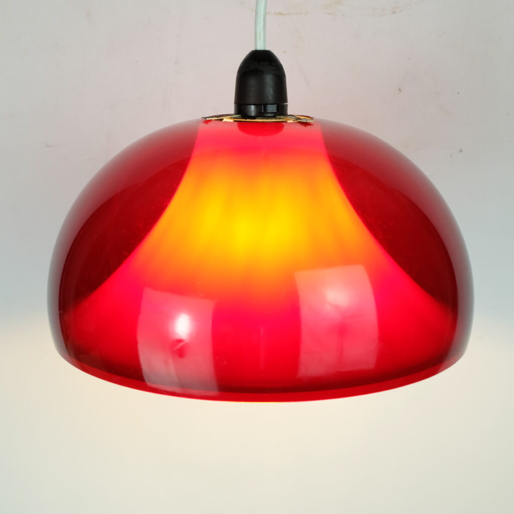 1970s Plastic Shade - in Red - Function In Form