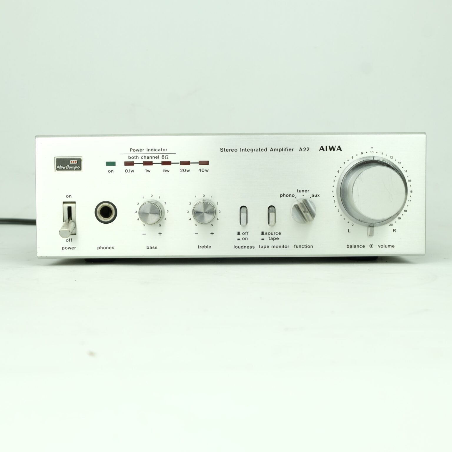 Aiwa A22 'Mini Compo' Stereo Amp - Function In Form